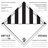 Amazon.com: 6" x 6" Dry Ice UN1845 Labels (500 per Roll): Office Products