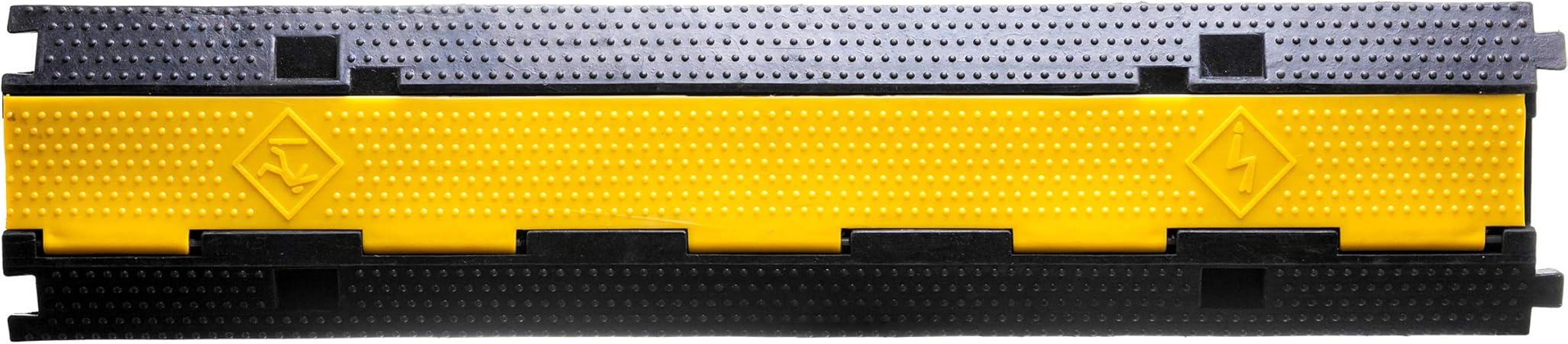 The Workplace Depot External Cable Protector - Black Rubber with Yellow ...