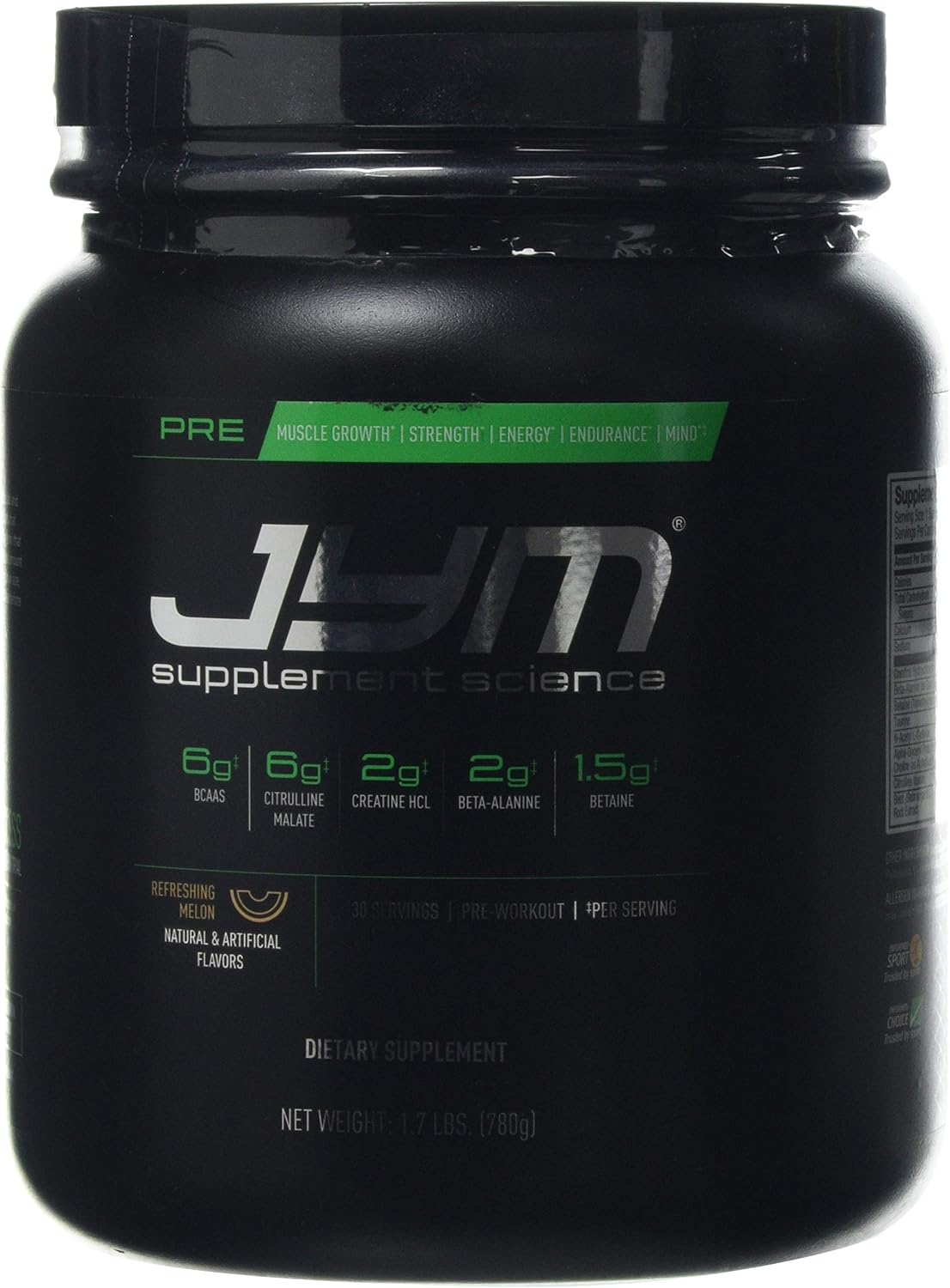 JYM Supplement Science Pre Refreshing Melon Supplement, Pack of 30 ...