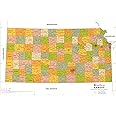 Amazon.com : Kansas ZIP Code Map with Counties - Standard - 36" x 23.5 ...
