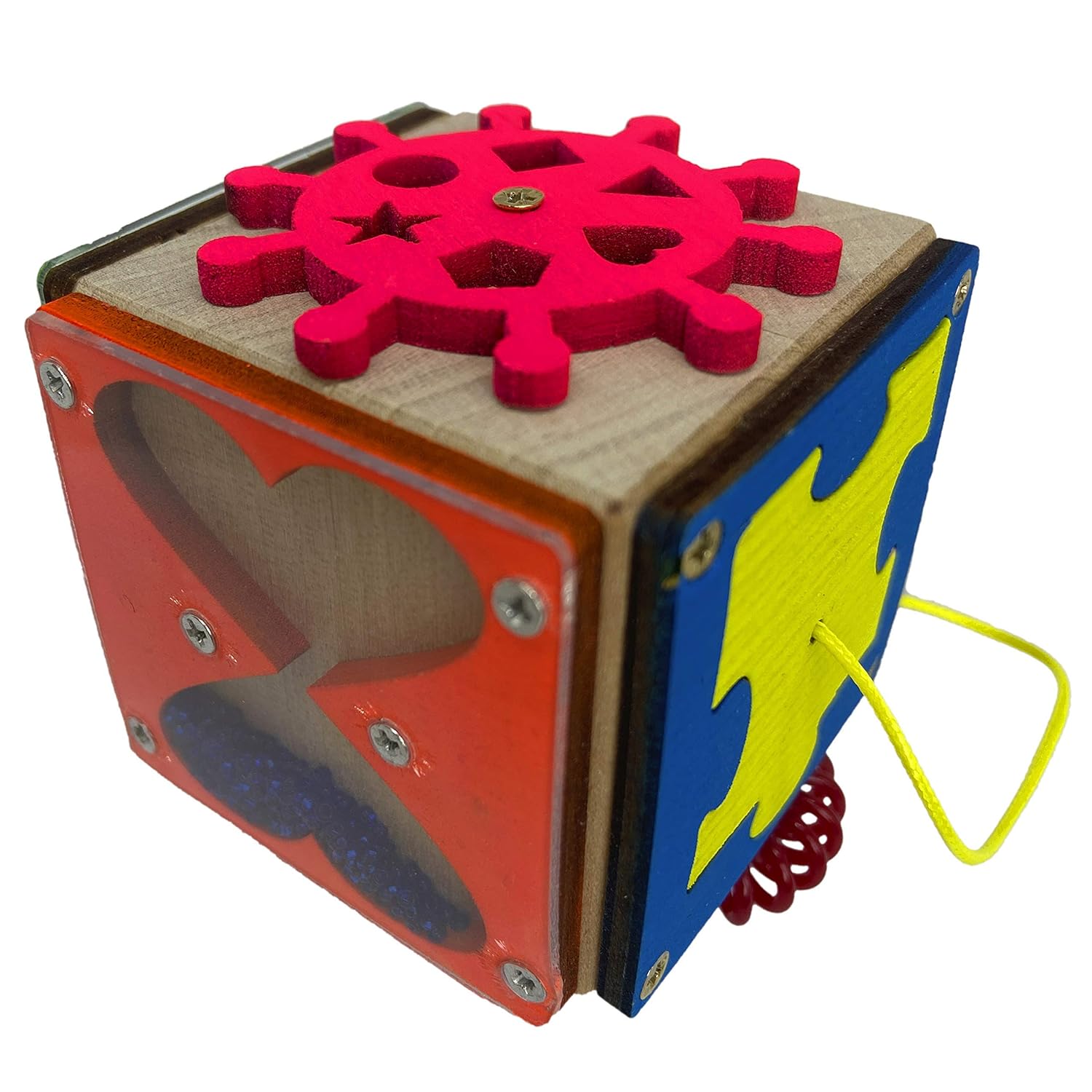 Amazon.com: Busy Board - Travel Activity Cube - Busy Cube - Toddler ...