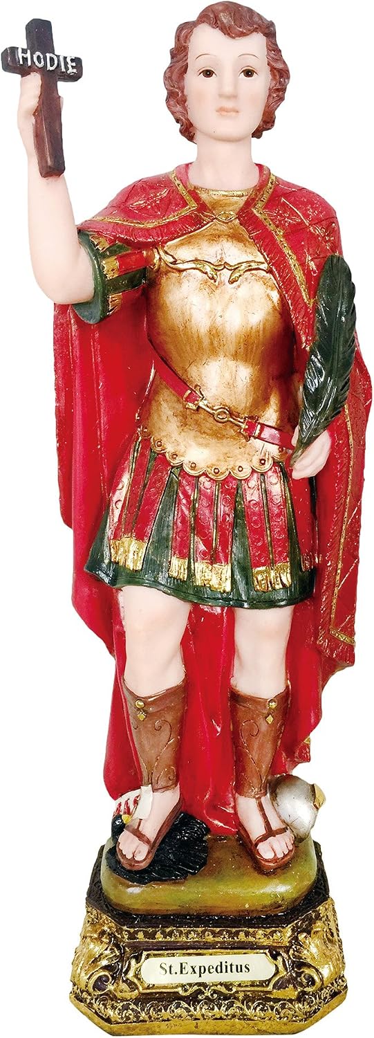 Amazon.com: Saint Expeditus Statue Holy Figurine St Espeditus Sculpture ...