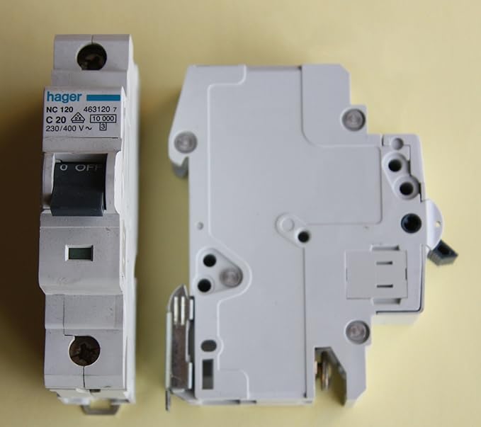 HAGER 20 AMP TYPE C 10 kA MCB CIRCUIT BREAKER 240/400V NC120 463120 BS EN 60898: Amazon.co.uk ...
