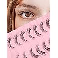 Amazon.com: Eyelashes Natural Cat Eye Lashes Flared Eyelashes Wispy ...