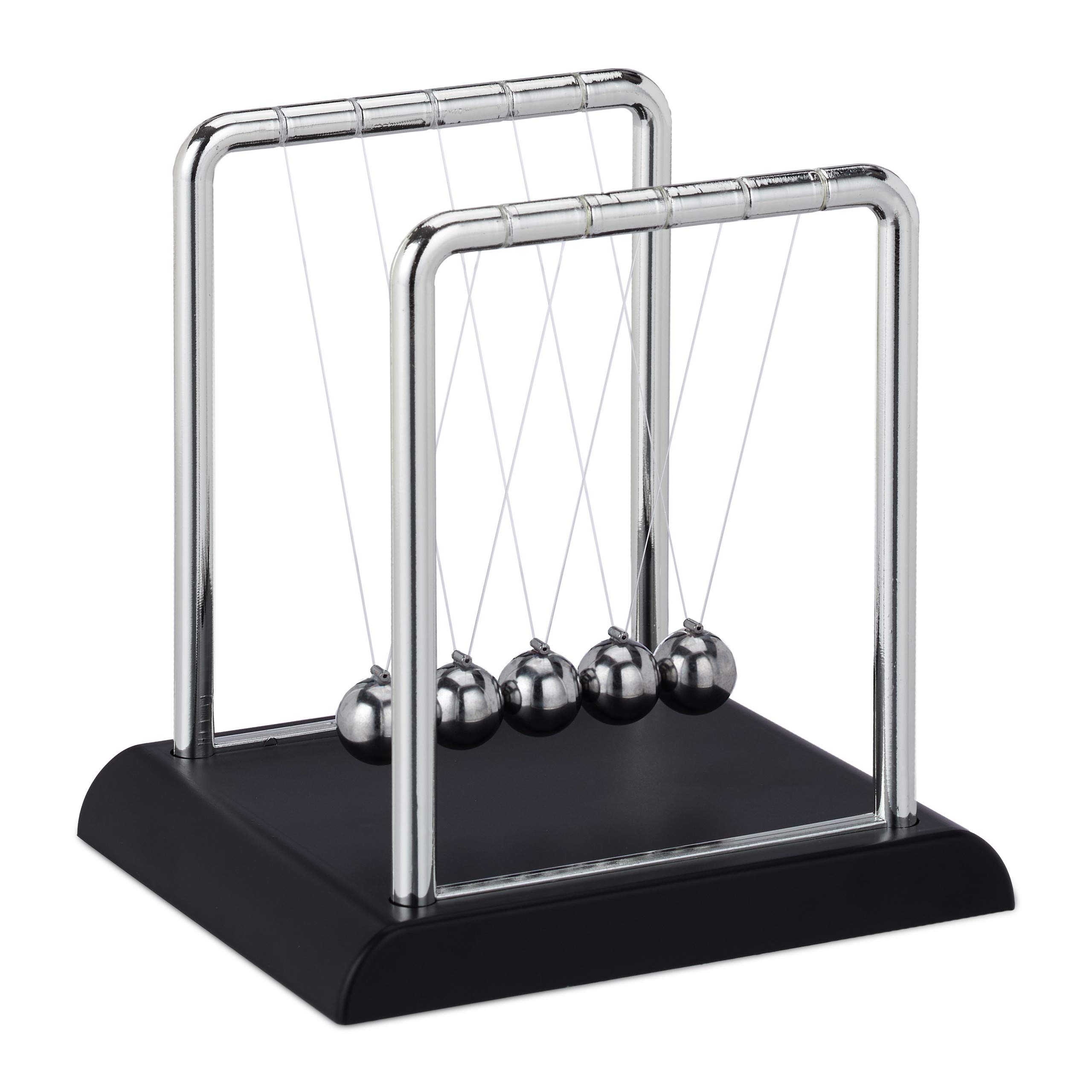Mua Relaxdays Newton Pendulum, Classic Ball Pendulum, 5 Balls, Physics ...
