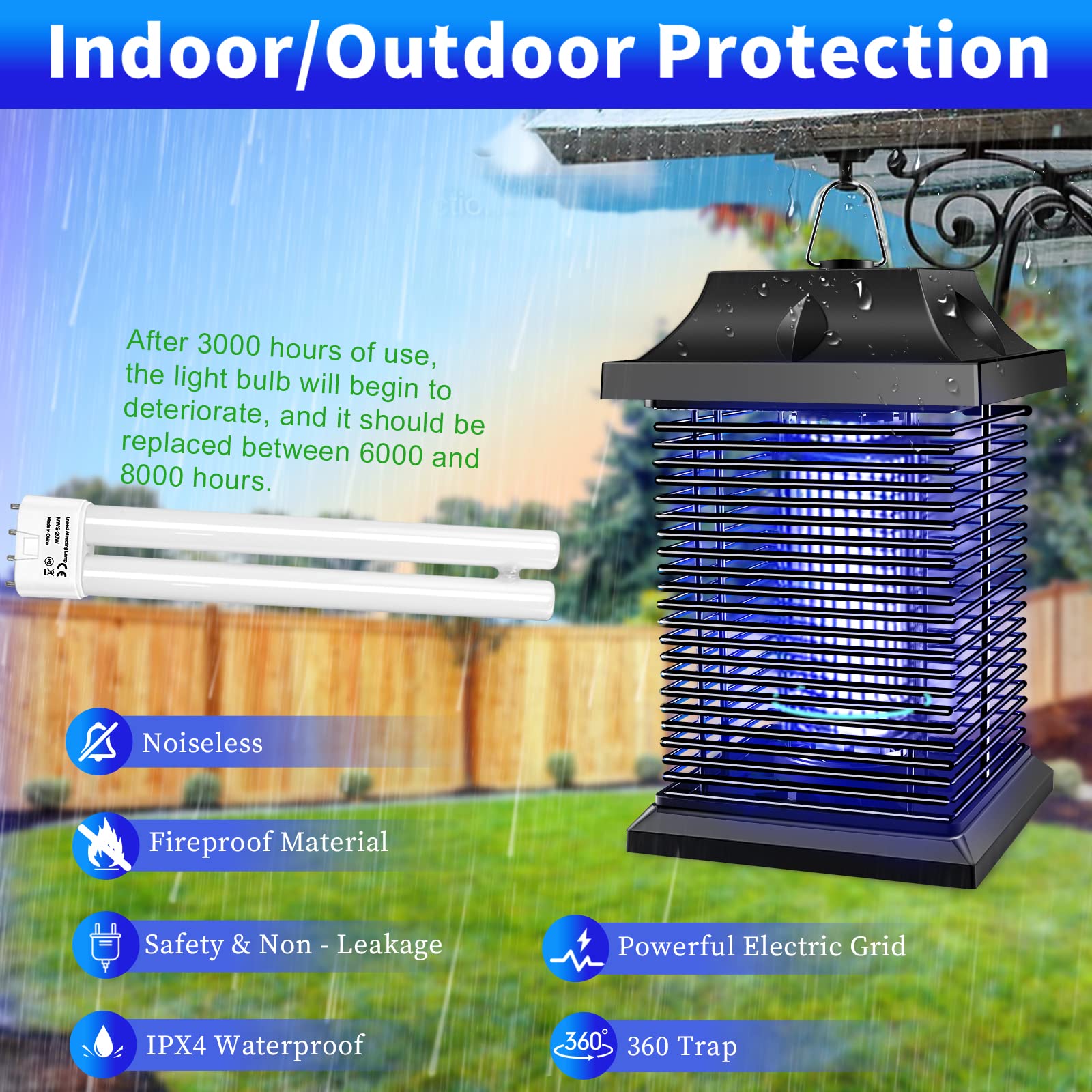 Mua Bug Zapper Outdoor - 4500V 20W Electric Mosquito Zappers Killer ...