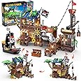 Amazon.com: HOGOKIDS Pirate Ship House Building Set with LED Light - 3 ...