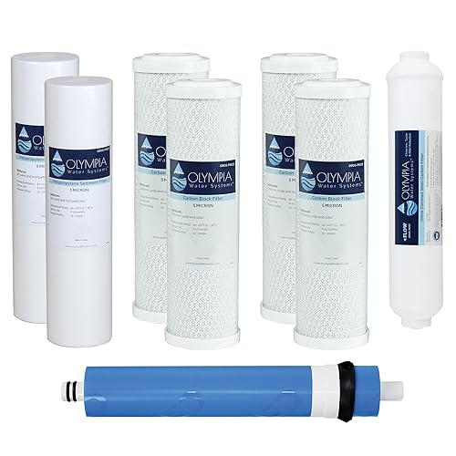 Complete 50GPD 5-Stage Replacement Filter Set for Standard Size Reverse ...