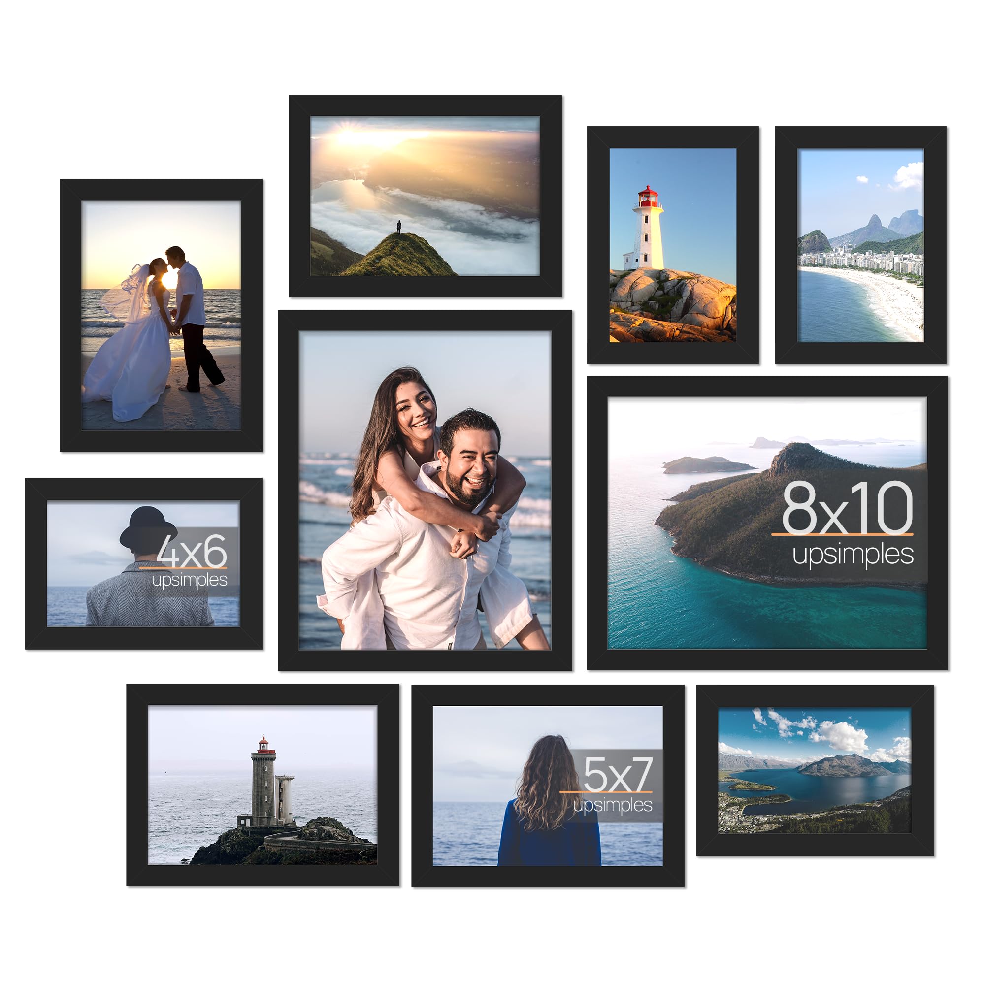 Mua upsimples 10 Pack Picture Frames Collage Wall Decor with Glass ...