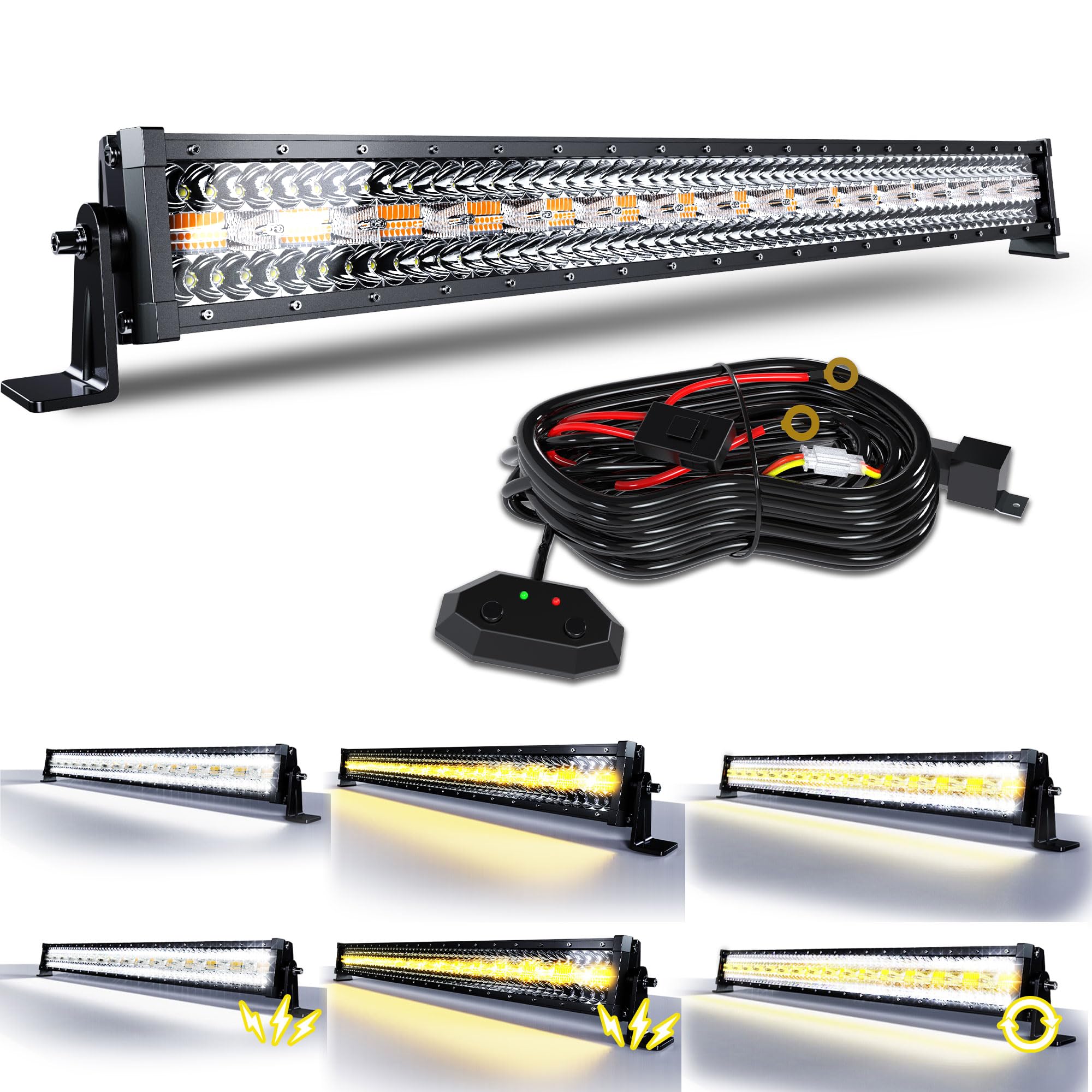 Mua SLARY 32 Inch 180W LED Light Bar White/Amber Flasing Strobe Light ...