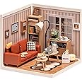 Amazon.com: ROBOTIME DIY Miniature House Kit Mini Dollhouse with ...