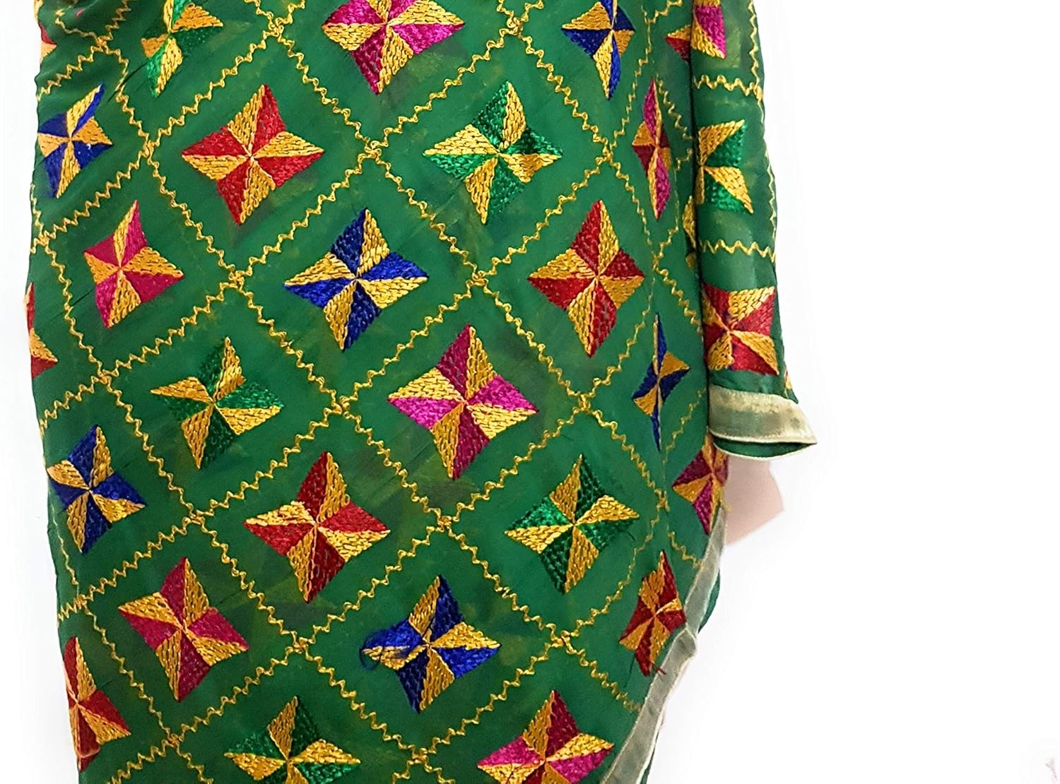 Punjabi Phulkari Chunni: Amazon.co.uk: Clothing