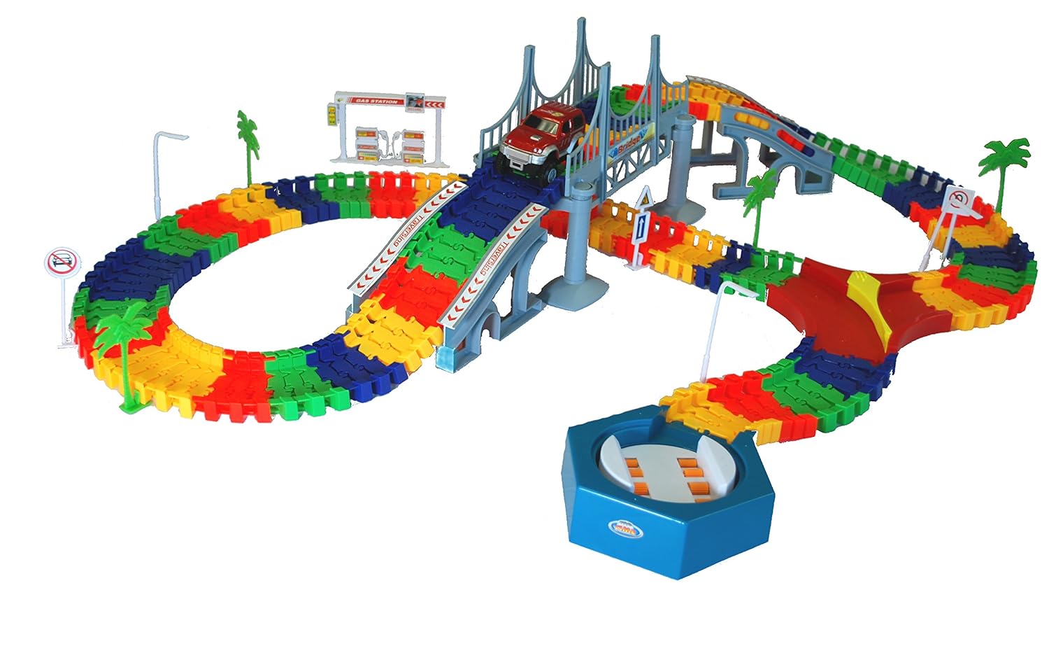 Toy Car Track Kids Fun Colorful Playset Children Bridge Tunnel ...