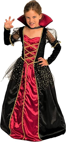 Magicoo vampire princess costume girls kids Halloween red and black ...