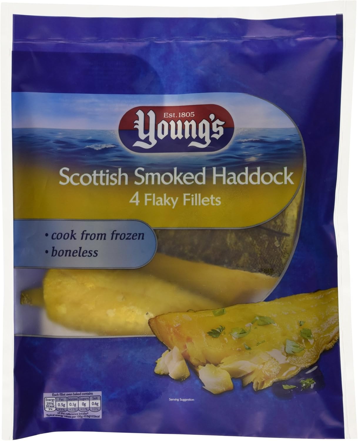 Young's Scottish Smoked Haddock 4 Fillets, 400g (Frozen): Amazon.co.uk ...