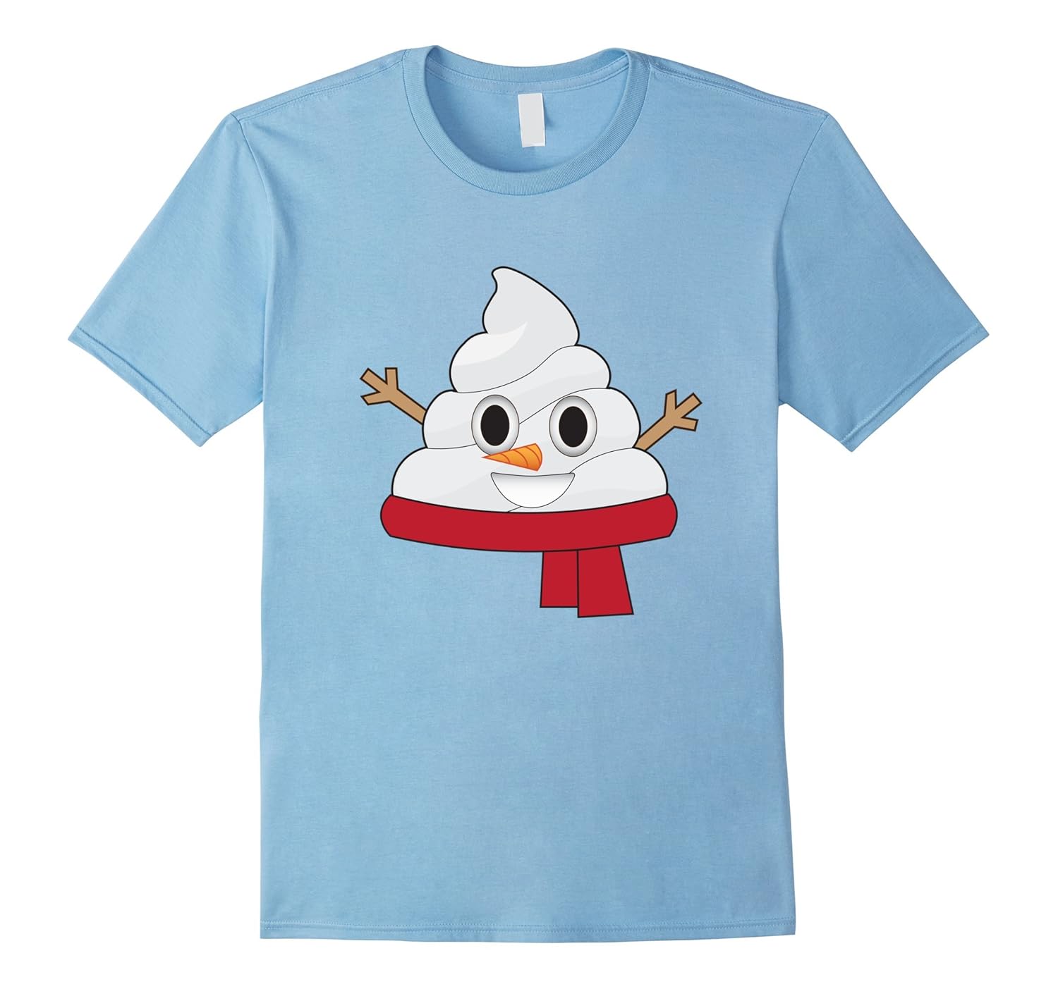 Funny Winter Holidays Cute Emoji Poo Melting Snowman T-Shirt-RT ...