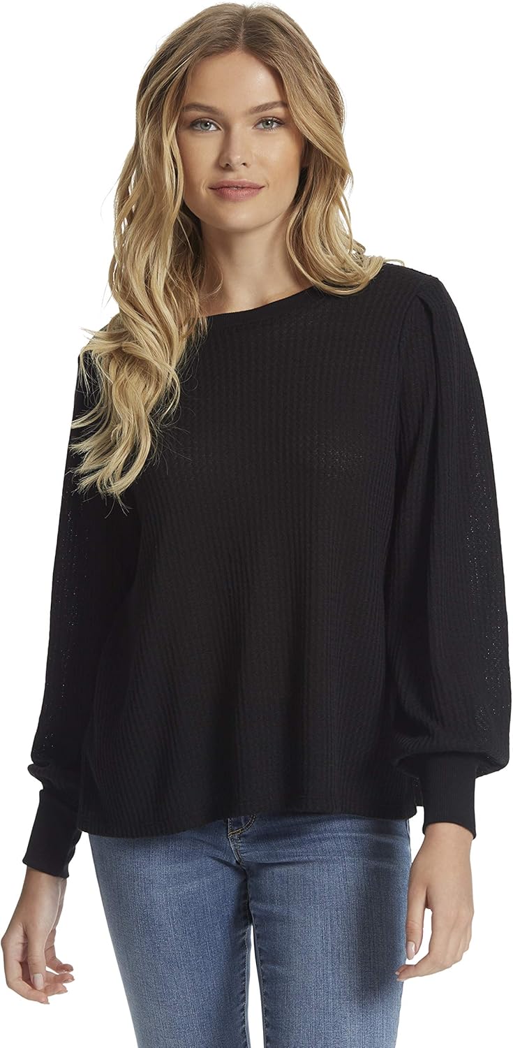 Jessica Simpson Womens Wilder Pleat Sleeve Sweater Pullover Sweater ...