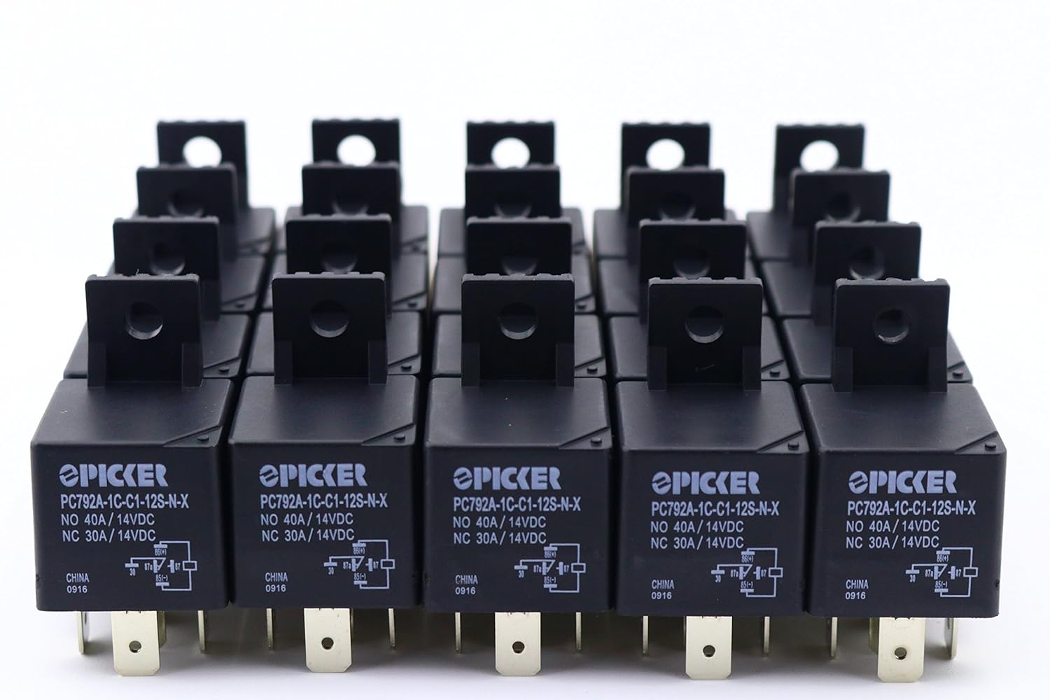 5 Pin Bosch Style SPDT 12 VDC Coil 40/30 Amp Switching Mini ISO ...
