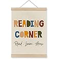 Amazon.com: MAQIKA Reading Corner Decor Poster Framed with Wood Hanger ...