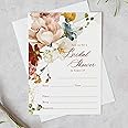 Amazon.com : Moonrise Papery Set of 25 Floral Bridal Shower Invitations ...