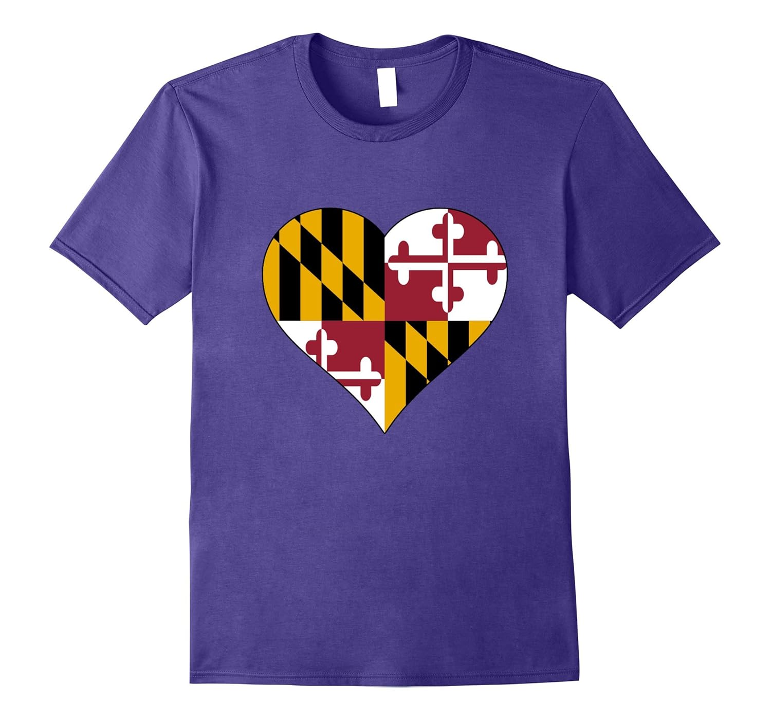 Maryland Flag: Heart Shirt – Maryland Pride Tees-4LVS – 4loveshirt