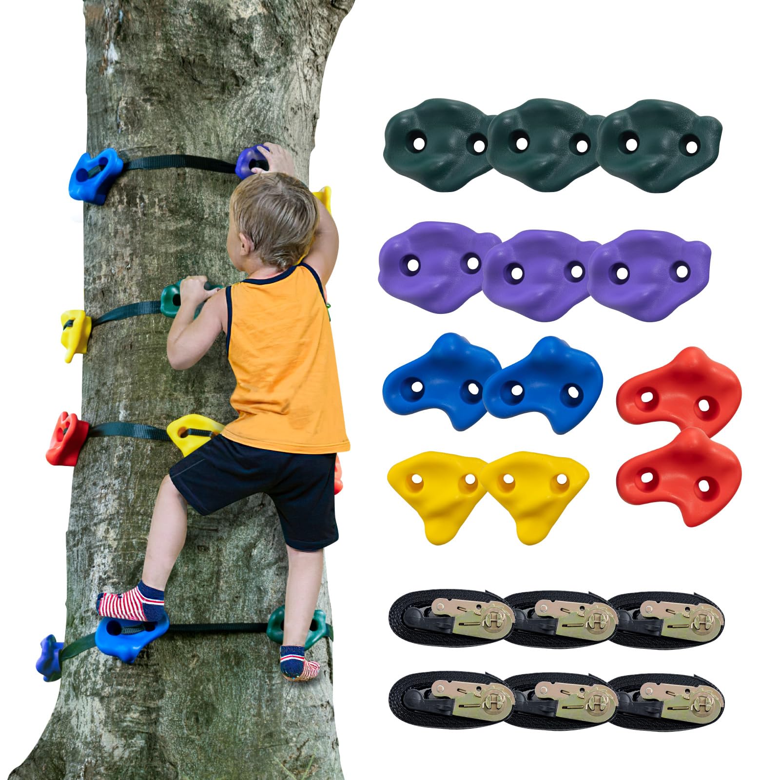 Mua VEVOR Ninja Tree Climbing Kit, 12 Tree Climbing Holds and 6 Ratchet ...