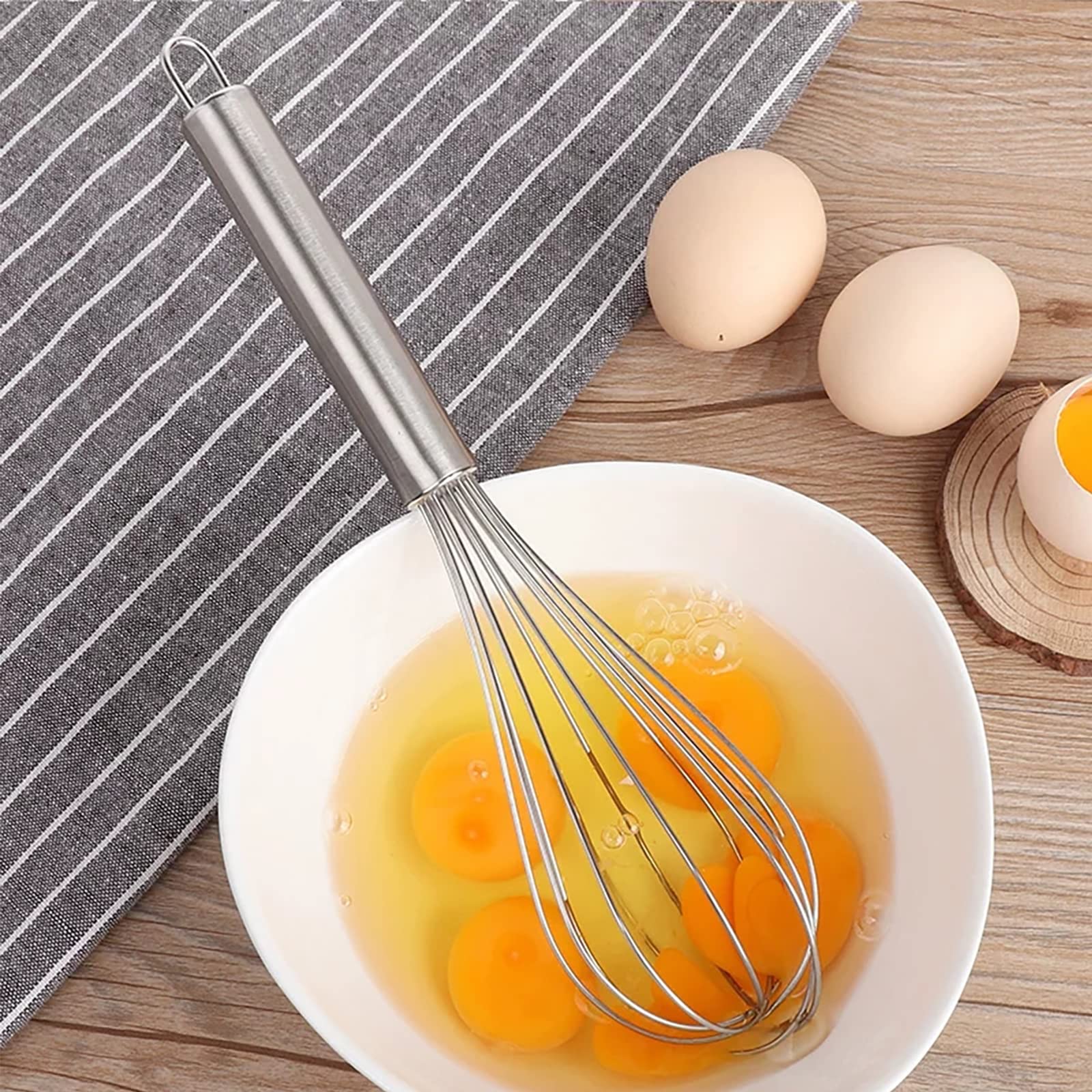 Mua Ouddy Stainless Steel Whisk Set 8"+10"+12", Kitchen Whisk Balloon Whisks for Cooking Egg ...