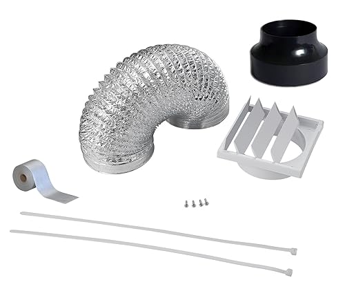 Invero® Cooker Hood Vent Kit with 1 Meter Round PVC Flexible Hose (5 ...