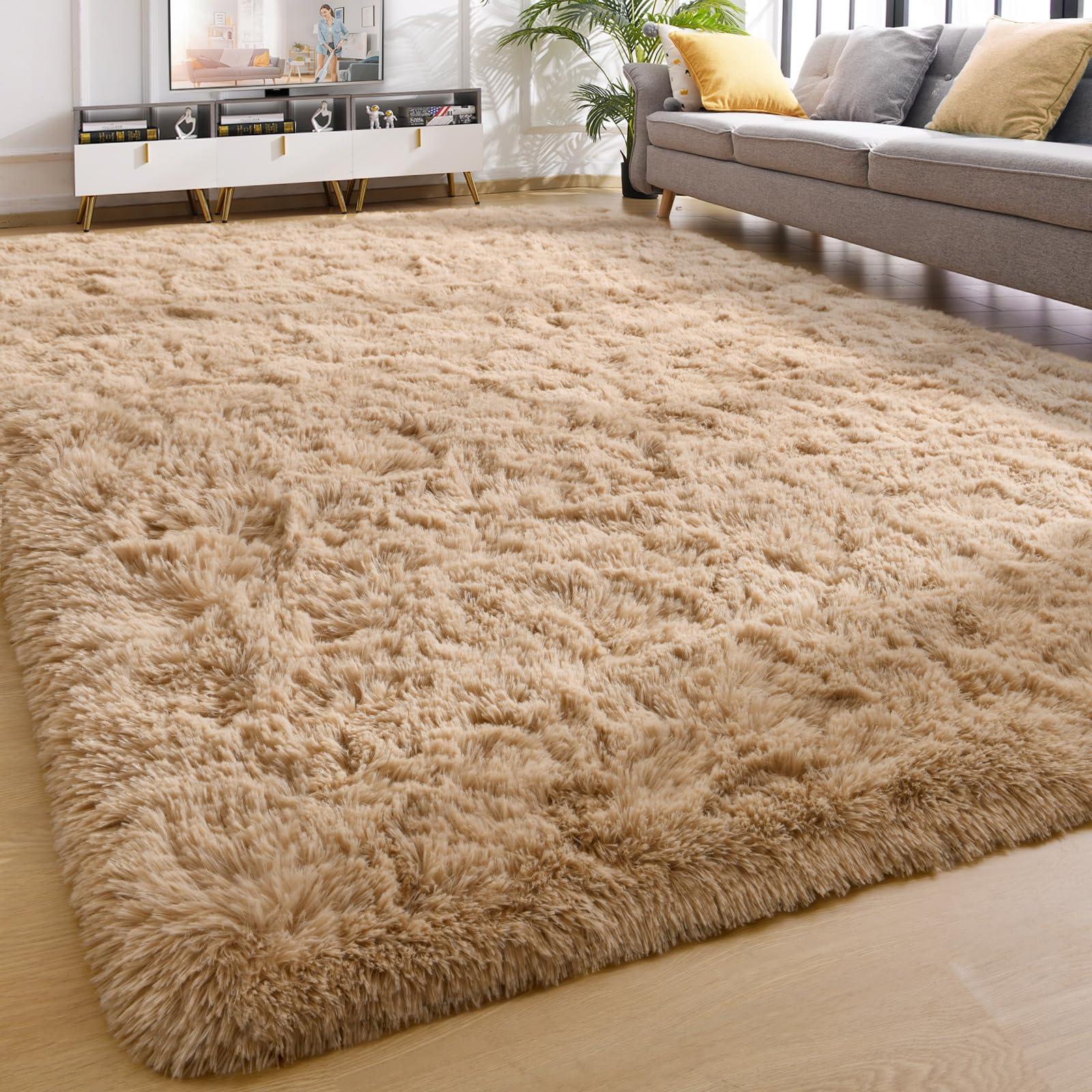 YJ.GWL Soft Area Rugs for Living Room Bedroom Plush Fluffy Rug 6x9 Feet ...