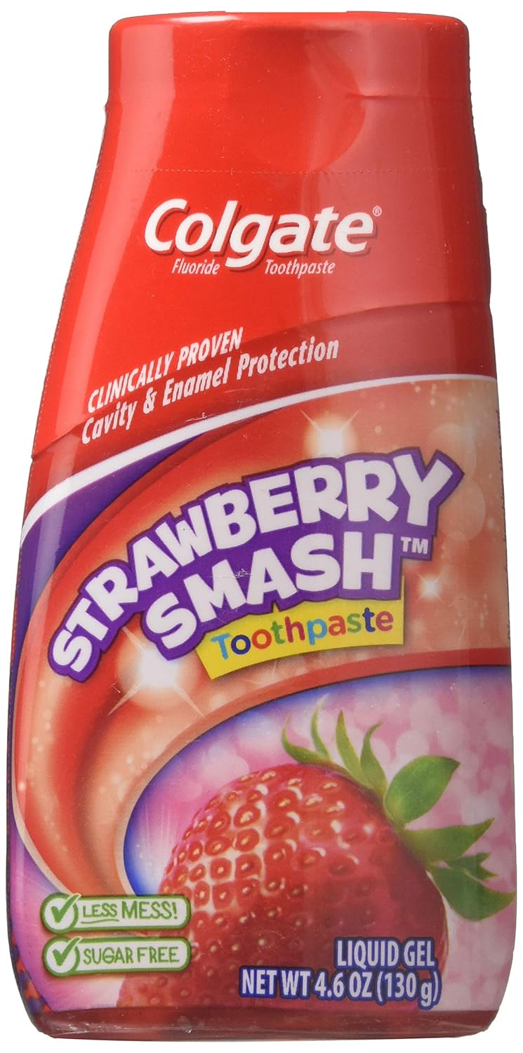 Amazon.com: Colgate Fluoride Toothpaste Strawberry Smash Liquid Gel, 4. ...