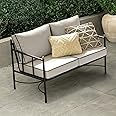 Amazon.com: mopio Odelia Patio Loveseat, Small Outdoor Couch, Sofa, Conversation Piece, for ...