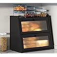 Amazon.com: viewcare Black Bread Box, Double Layer Large Bread Box for ...