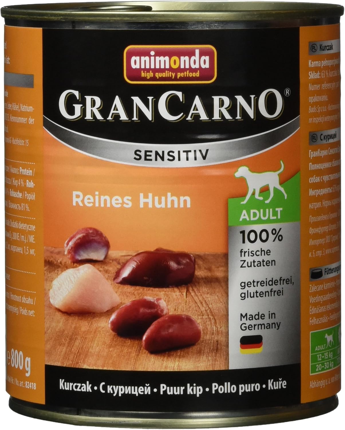 animonda GranCarno Sensitive Adult dog food, wet food for adult dogs ...