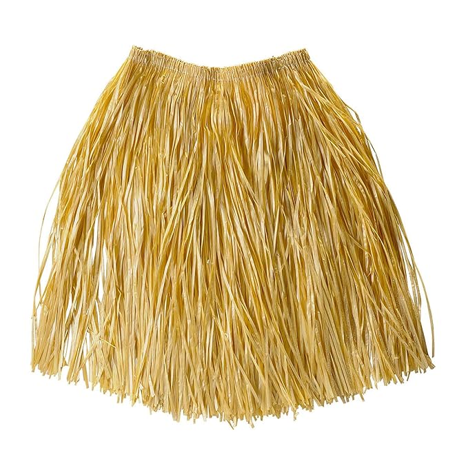 Straw Skirt 55cm Accessory for Tropical Hawiian Fancy Dress: Amazon.co ...