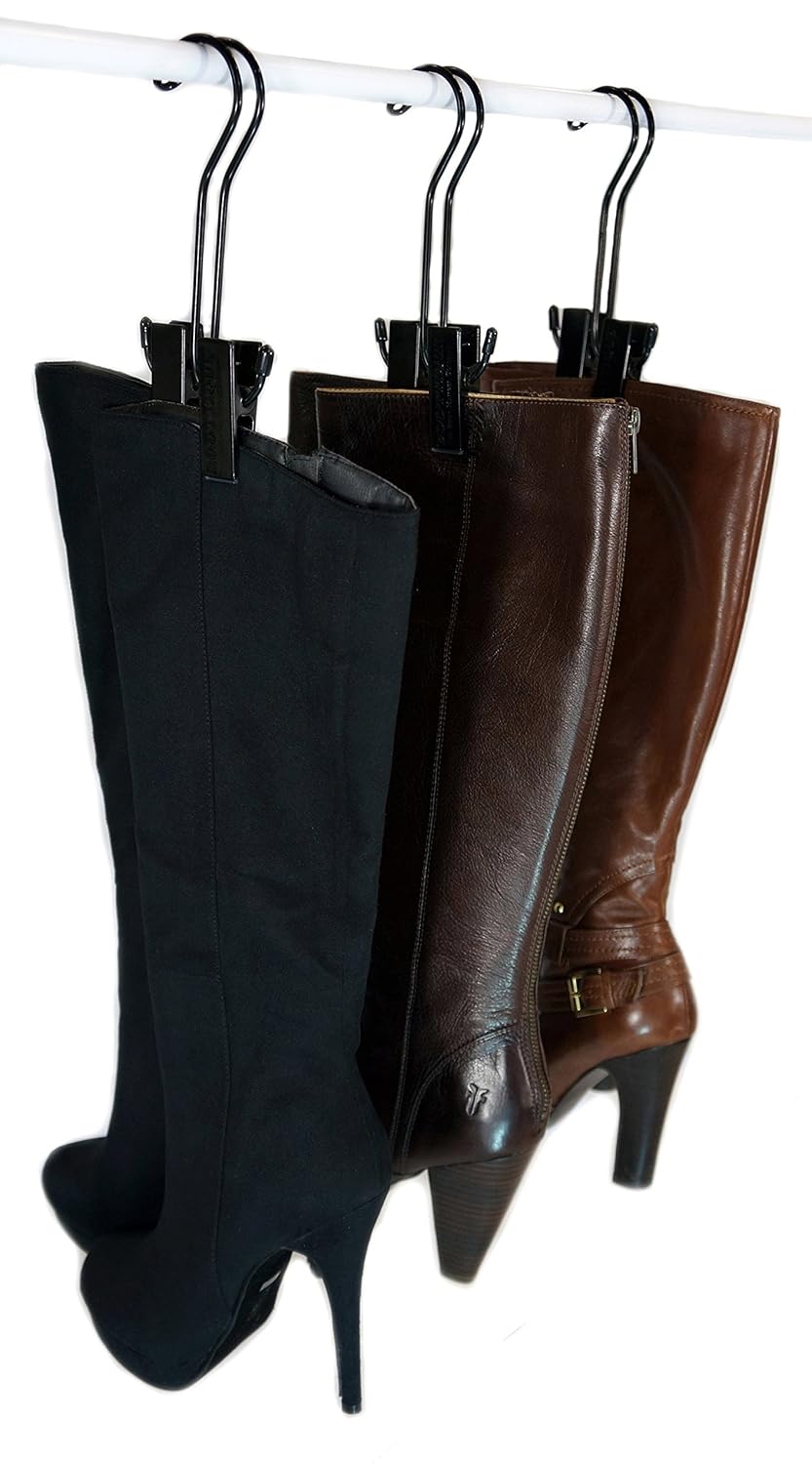 Amazon.com: On Sale! The Boot Hanger in Black - Shoe Storage Space ...