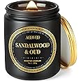 Amazon.com: AOOVOO Scented Candles for Men - Oud & Sandalwood Candle for Home Scented - 9 Oz Soy ...