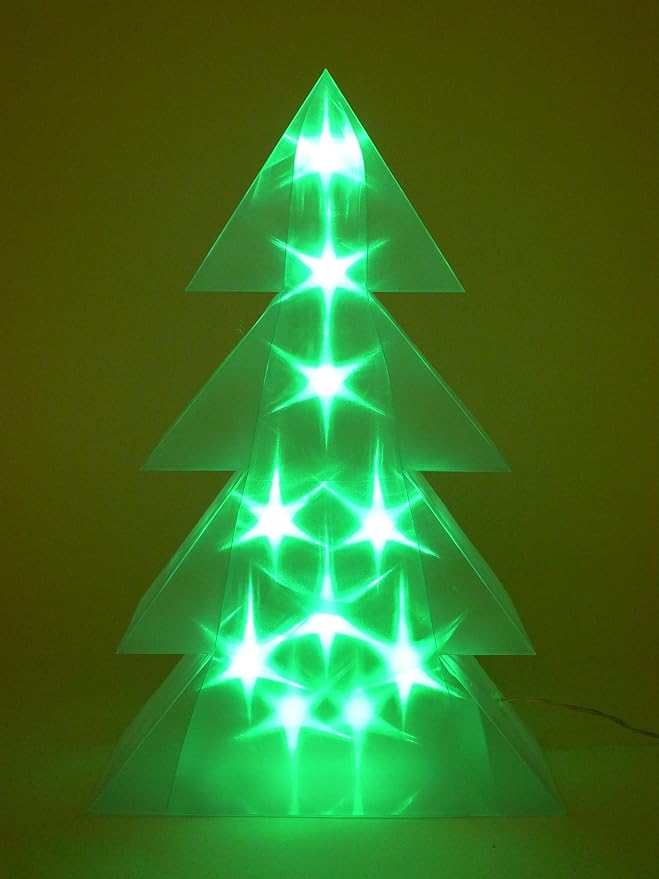 LED Deko Tanne 40cm LED grün, für Innen batteriebetrieben zum Stellen ...