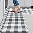Amazon.com: MAYHMYO Kitchen Mat 2 PCS Grey and White Kitchen Floor Mat ...
