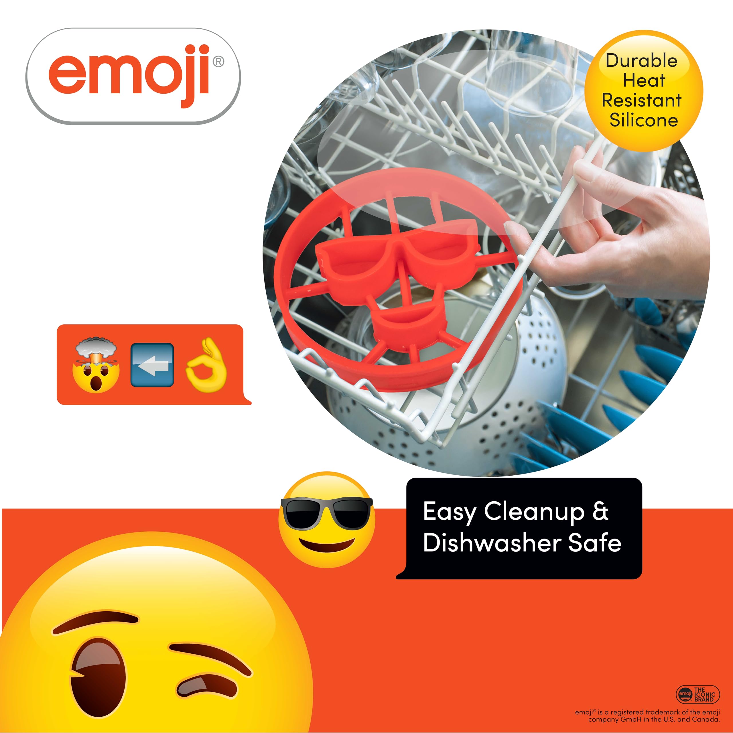 Mua Emoji Pancake Molds & Egg Rings- 4 Pack for Kids AND Adults ...
