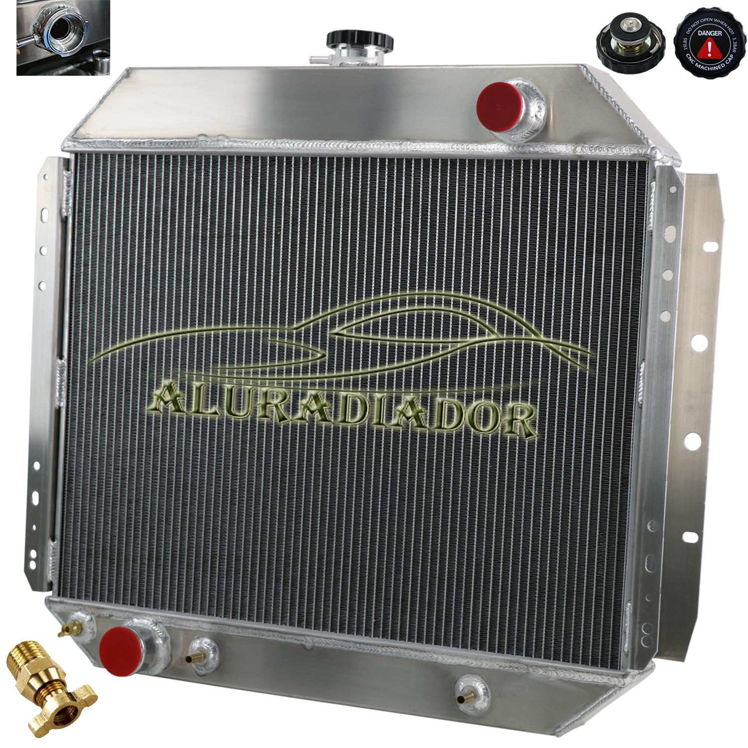 RadRace 4 Row Aluminum Radiator For 1966-1979 1975 1976 1977 1978 1979 ...