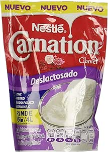 Carnation en Polvo Deslactosado, 460 g: Amazon.com.mx: Alimentos y Bebidas
