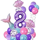 Amazon.com: BRT Bearingshui Mermaid 8th Birthday Party Decorations ...