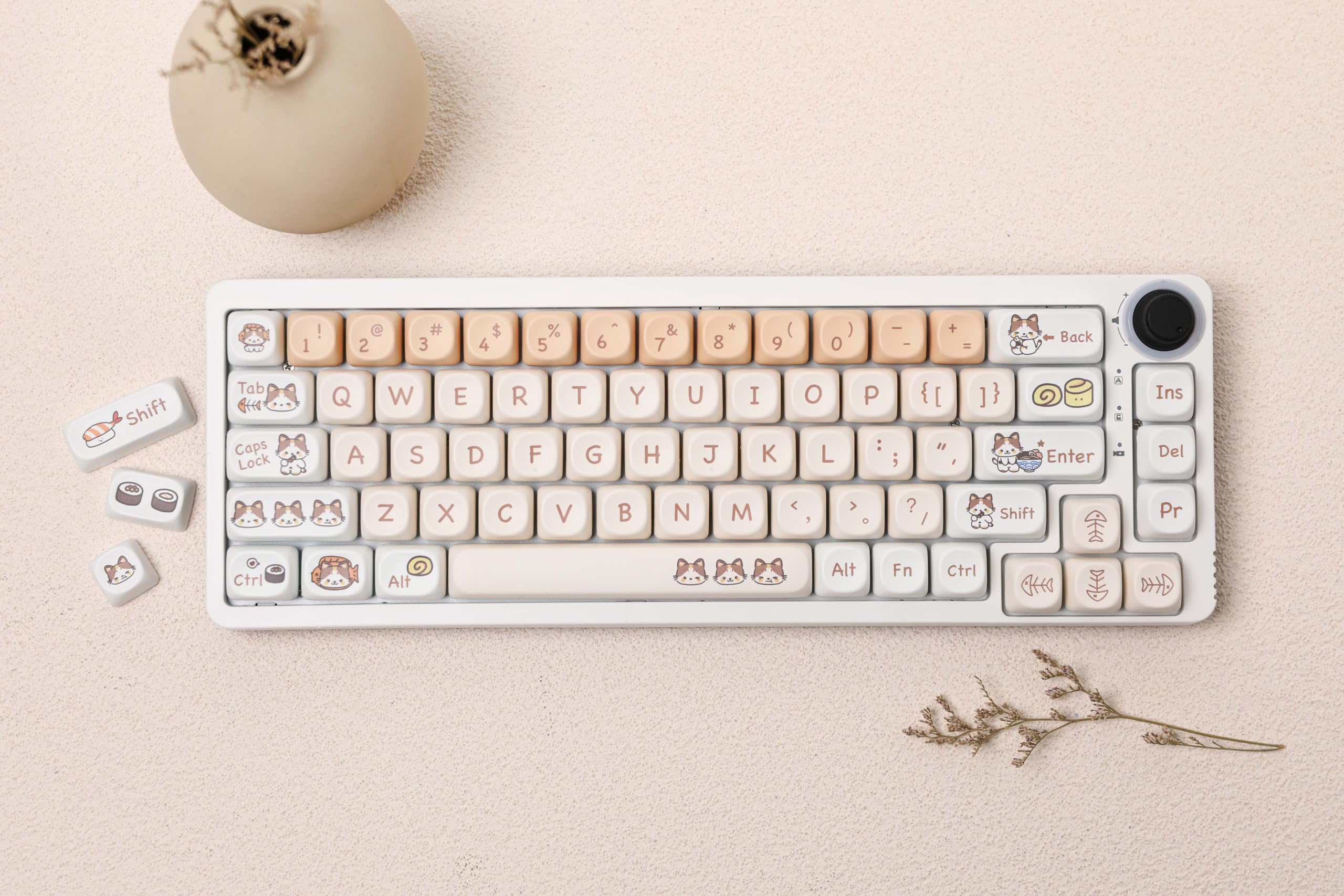 Mua EPOMAKER Meow Sushi 143-Key Dye-Sublimation PBT MOA Profile Keycap ...