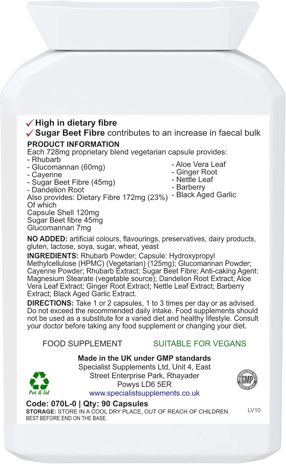 Specialist Supplements NAT-Lax TNT (90 Capsules) (Pack of 4) – BigaMart