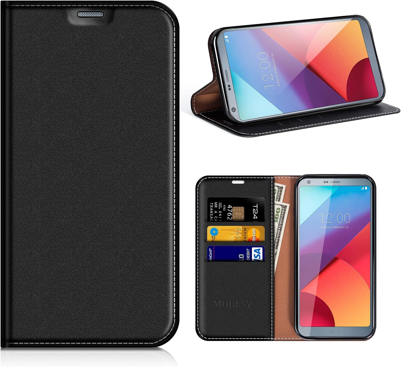 MOBESV LG G6 Wallet Case LG G6 Leather Case - Phone: Amazon.co.uk ...