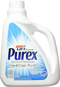 Purex Free and Clear Liquid Detergent for Sensitive Skin, 4.43 Liters ...