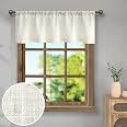 Amazon.com: Natural Linen Window Valance for Kitchen 3 Inch Rod Pocket ...