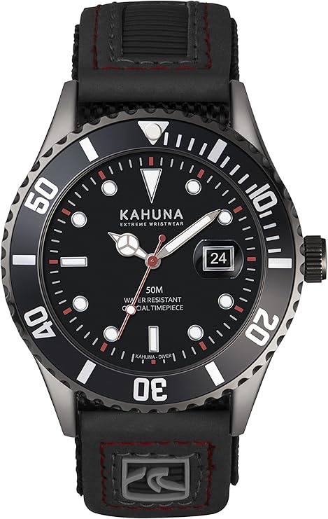 Kahuna Mens Analogue Classic Quartz Watch with Textile Strap KUV-0004G ...