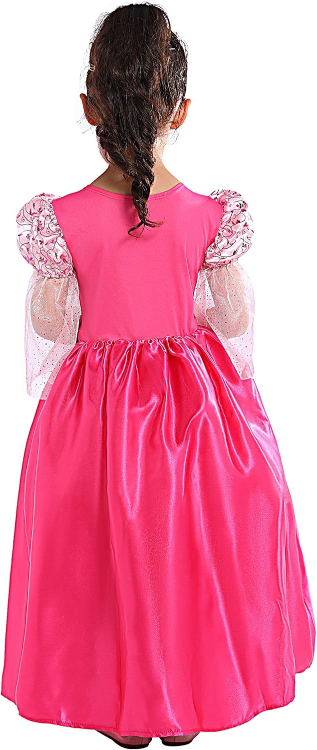 Girls Pink Medieval Princess Costume Dress with Tiara 3-4years – BigaMart