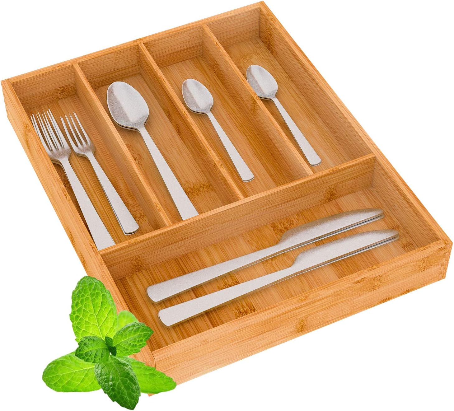 Besteckkasten Besteckeinsatz Schubladeneinsatz Besteckhalter 26x35x5cm(BLH) - für Küche ...